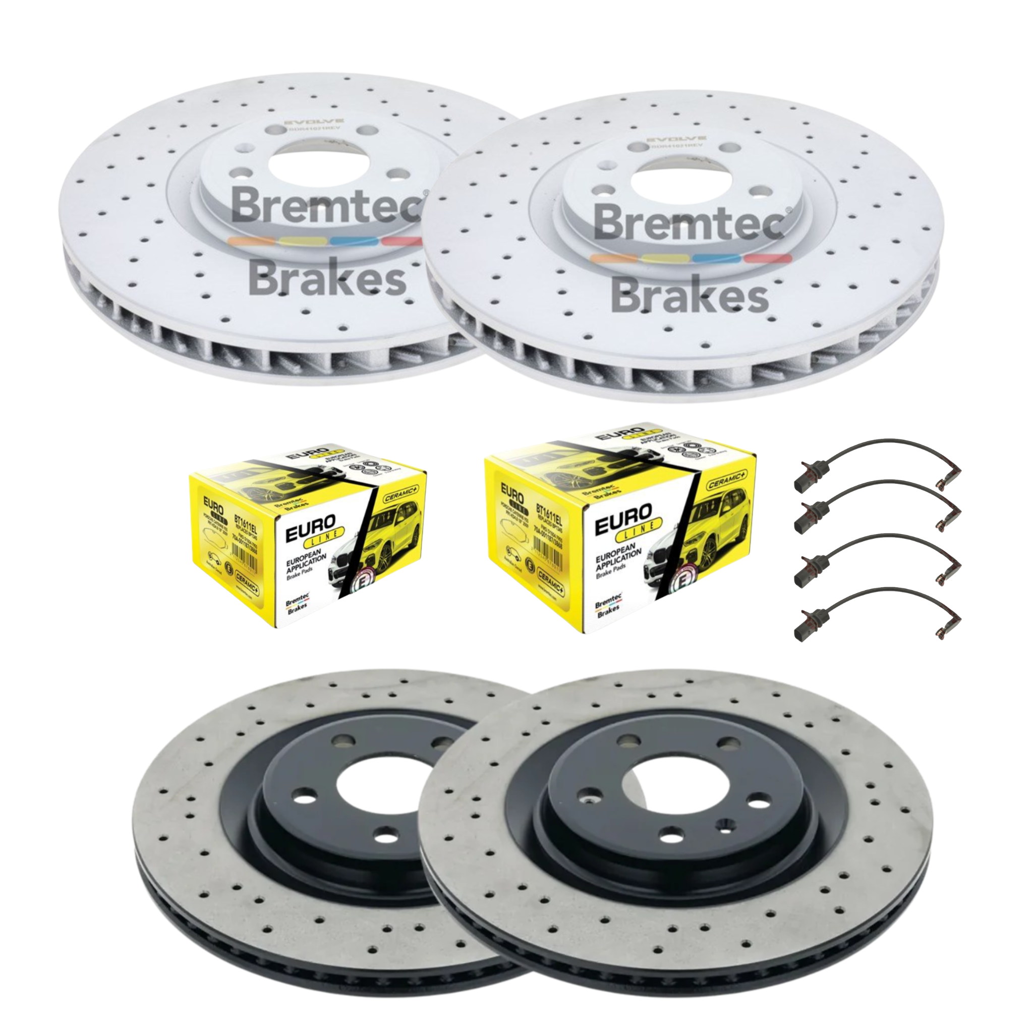 Porsche Macan GTS 2015-2024 Front & Rear Drilled Brake Upgrade Package